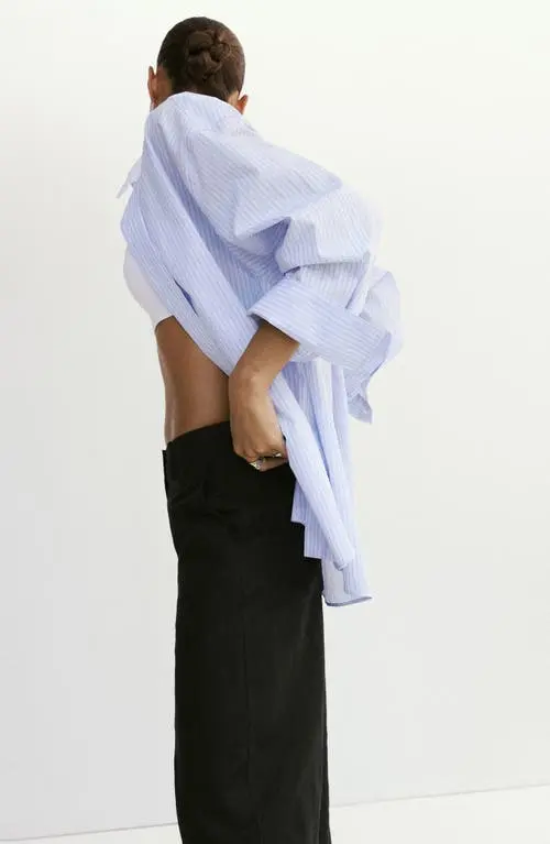 Mango Linen & Cotton Balloon Pants