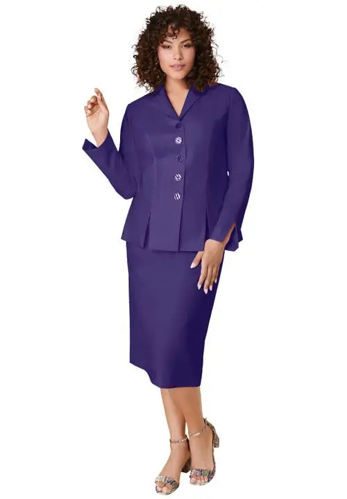 Roaman's Long Sleeve Shawl Collar Jacket & Sheath Skirt Set 2 Piece Suit
