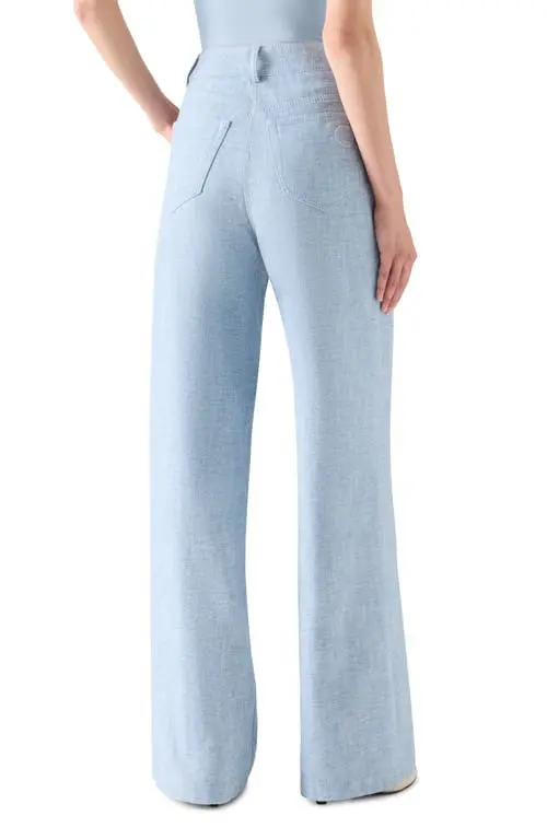 Akris Cooper High Waist Wide Leg Jeans