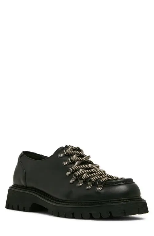 Steve Madden Campello Leather Moc Toe Oxford - Black Leather
