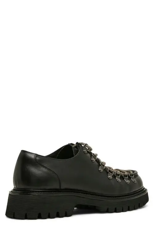 Steve Madden Campello Leather Moc Toe Oxford - Black Leather