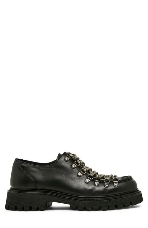 Steve Madden Campello Leather Moc Toe Oxford - Black Leather