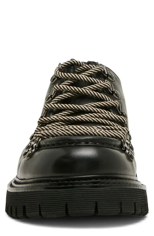 Steve Madden Campello Leather Moc Toe Oxford - Black Leather
