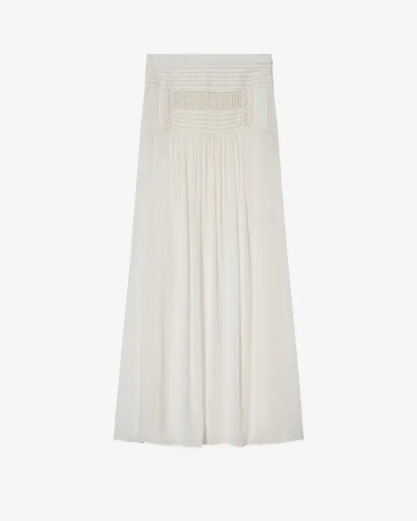 ETOILE Pylka Linen-blend Maxi Skirt - White