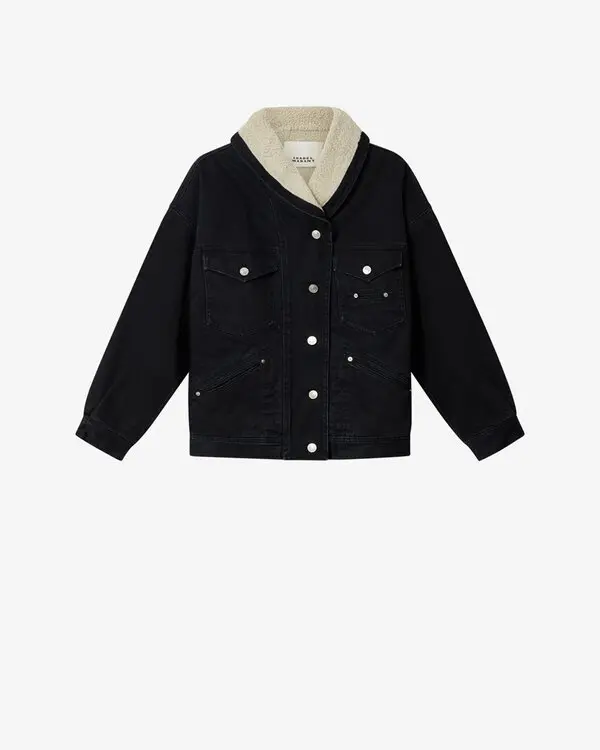 Isabel Marant Étoile Faux Fur Lined Denim Jacket