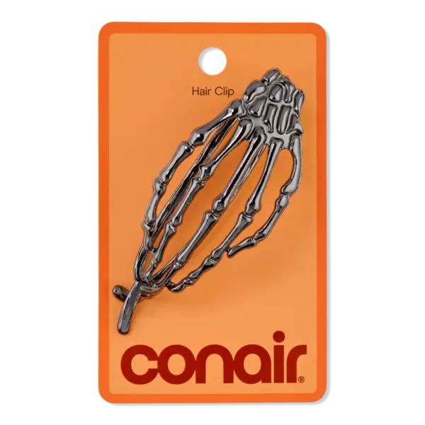 Conair Accessories Black Skeleton Hand Metal Hair Clip