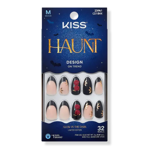 Kiss Core Design Medium Almond Press On Nails, Drop Dead Gorgeous - One-color