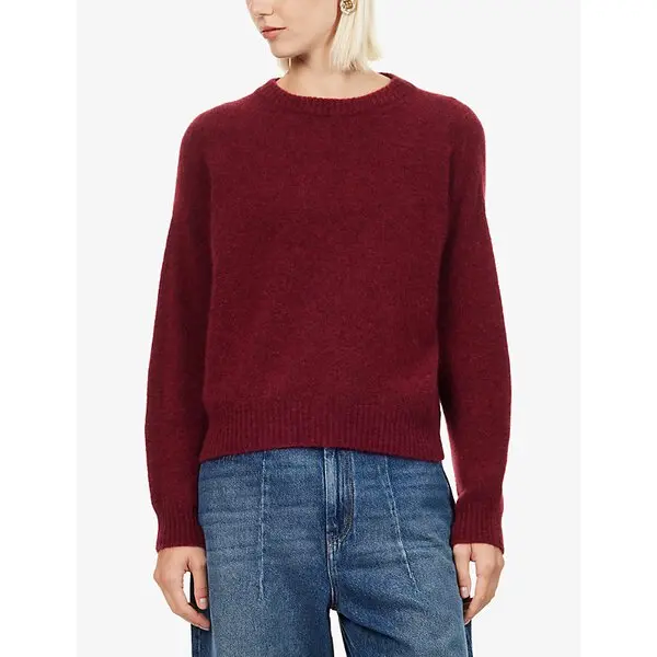 Max Mara Long-sleeve Round-neck Alpaca-blend Jumper