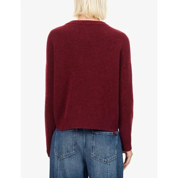 Max Mara Long-sleeve Round-neck Alpaca-blend Jumper