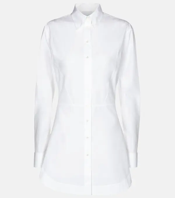 Alaïa Cotton Poplin Shirt - White