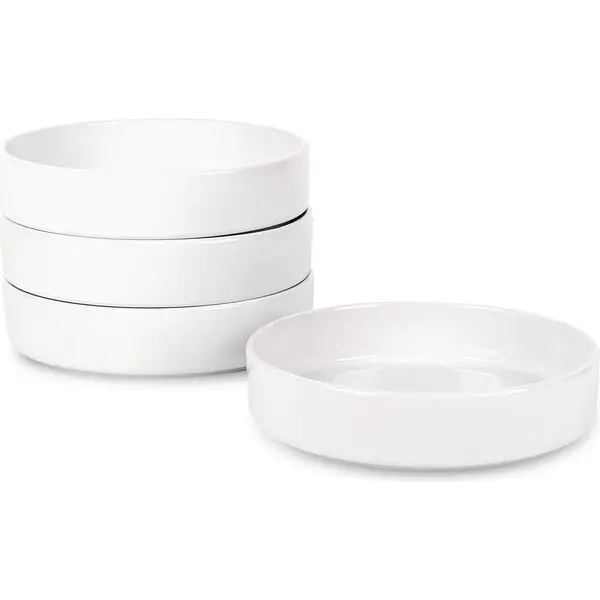 STONE + LAIN Celina Stoneware 4-piece Pasta Bowl Set - White