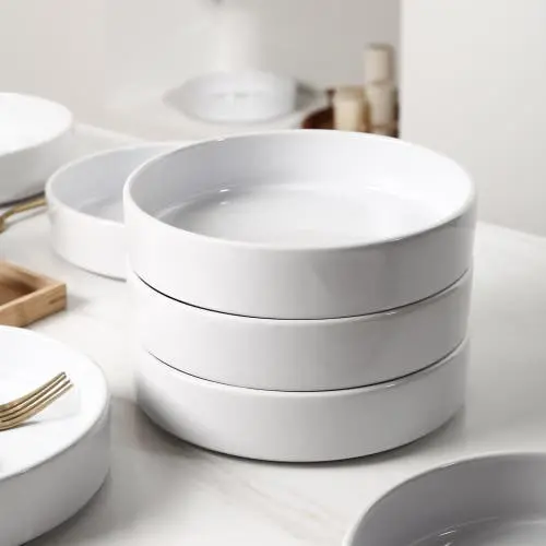 STONE + LAIN Celina Stoneware 4-piece Pasta Bowl Set - White