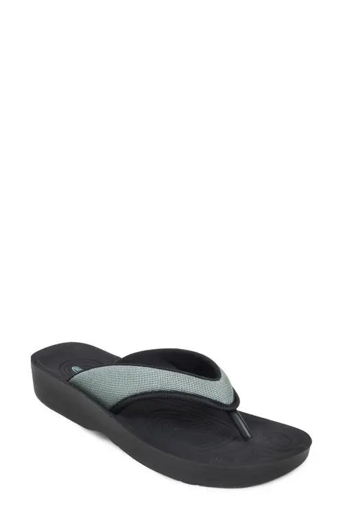 AEROTHOTIC Supportive Flip Flops With Cushioned Footbed - Green