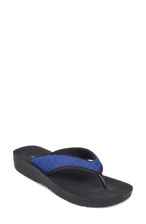 AEROTHOTIC Supportive Flip Flops With Cushioned Footbed - Navy