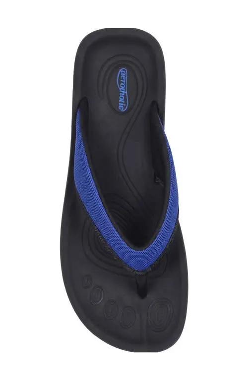 AEROTHOTIC Supportive Flip Flops With Cushioned Footbed - Navy