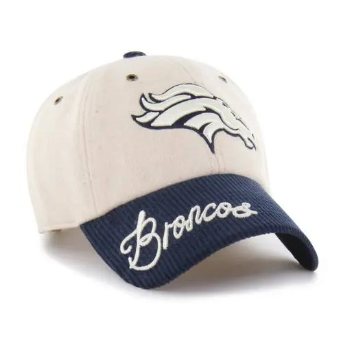 '47 Navy Denver Broncos Rope Script Clean Up Adjustable Hat
