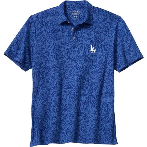 Tommy Bahama Los Angeles Dodgers Wild Hibiscus Tri-blend Islandzone Polo - Royal