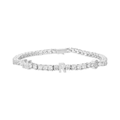UNTAMED PETALS Mrs Crystal Bracelet - Metallic Silver