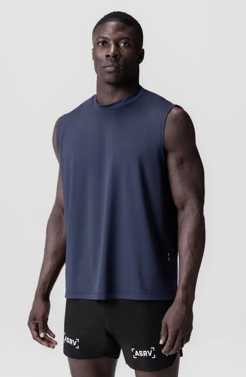 ASRV 3d Lite 2.0 Lycra Relaxed Cutoff Tank - Navy