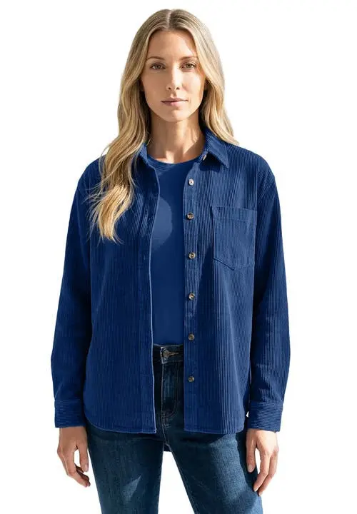 Roaman's Corduroy Button Front Shirt