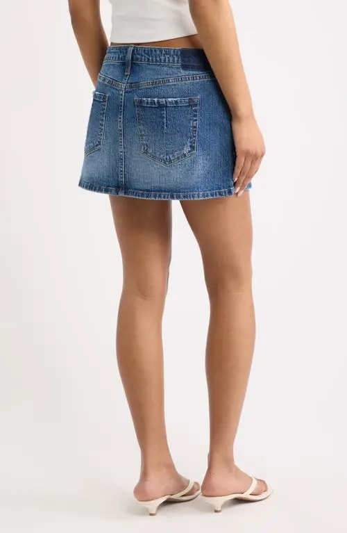 FADE OUT LOUD Pleated Denim Miniskirt