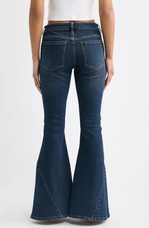 FADE OUT LOUD Twisted Seam Low Rise Bell Bottom Jeans
