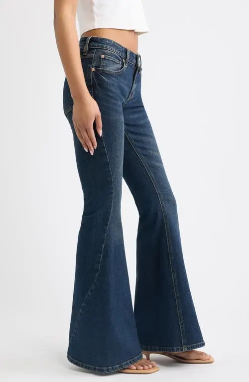FADE OUT LOUD Twisted Seam Low Rise Bell Bottom Jeans