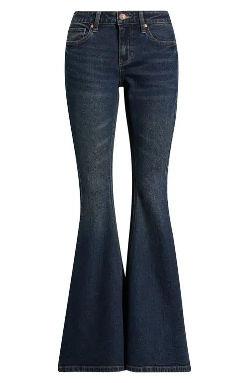 FADE OUT LOUD Twisted Seam Low Rise Bell Bottom Jeans
