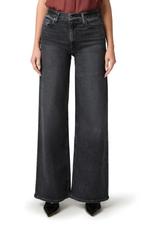 Paige Frances High Waist Wide Leg Jeans - Mezzanotte