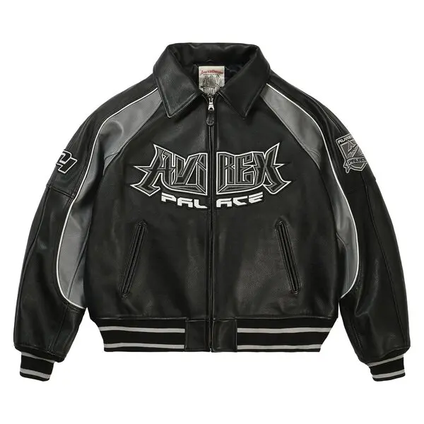 PALACE X Avirex Leather Bomber Jacket