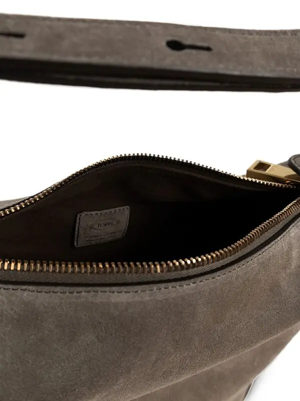 TOD'S Metal Dots Mini Bag In Suede - Gray