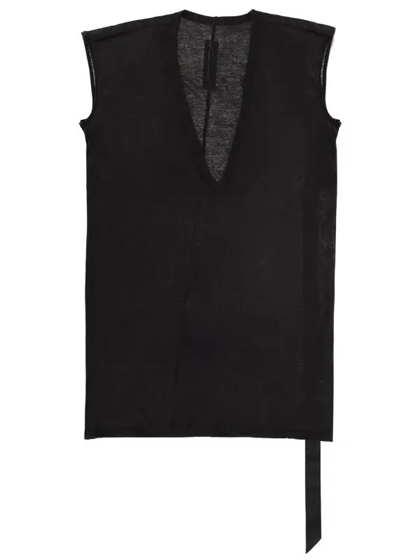 Rick Owens Sleeveless Deep V-neck Longline Top