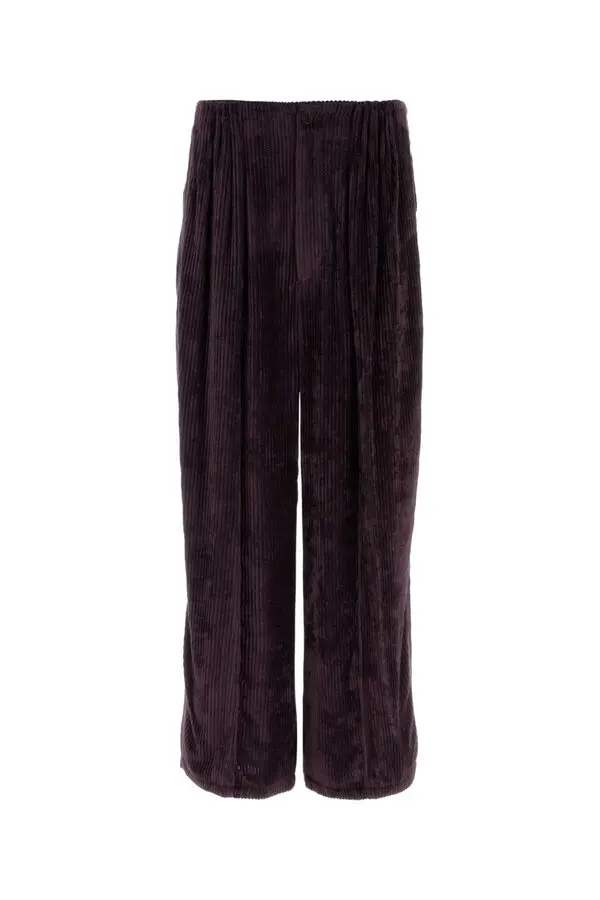 Giorgio Armani Corduroy Wide-leg Trousers - Purple