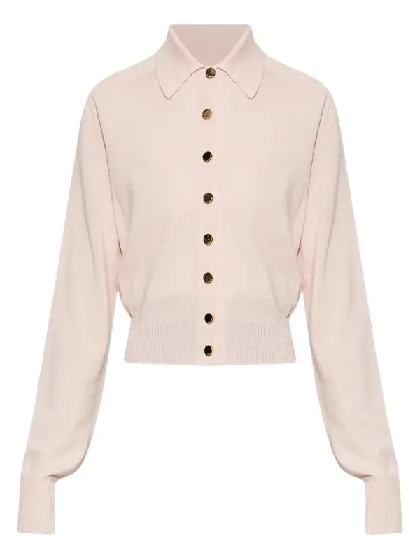 Sportmax Cropped Button-front Knit Cardigan - Pink