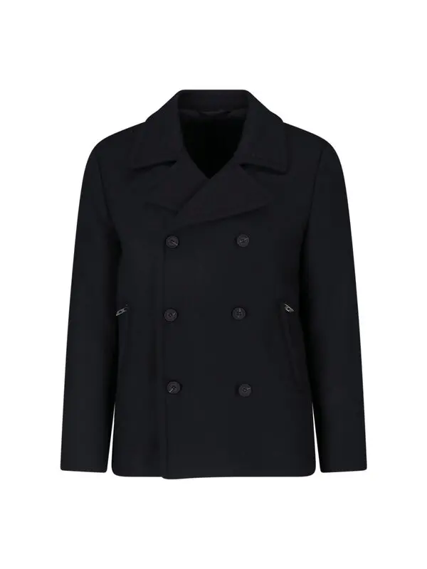 DIESEL® Double-breasted Wool Peacoat