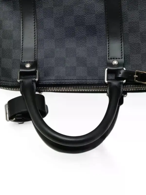 LOUIS VUITTON 2008 Damier Graphite Keepall Bandouliere 55 Travel Bag - Black