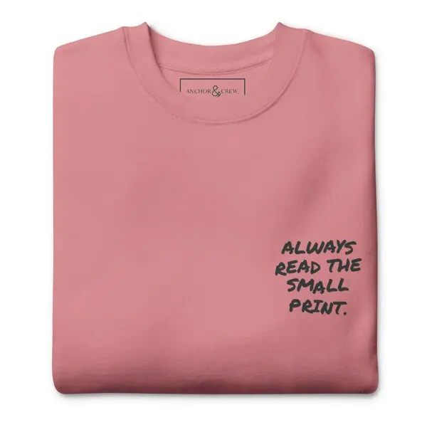 ANCHOR & CREW Small Print Annotations Organic Cotton Sweatshirt