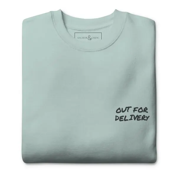ANCHOR & CREW Out For Delivery" Organic Cotton Sweatshirt - Blue