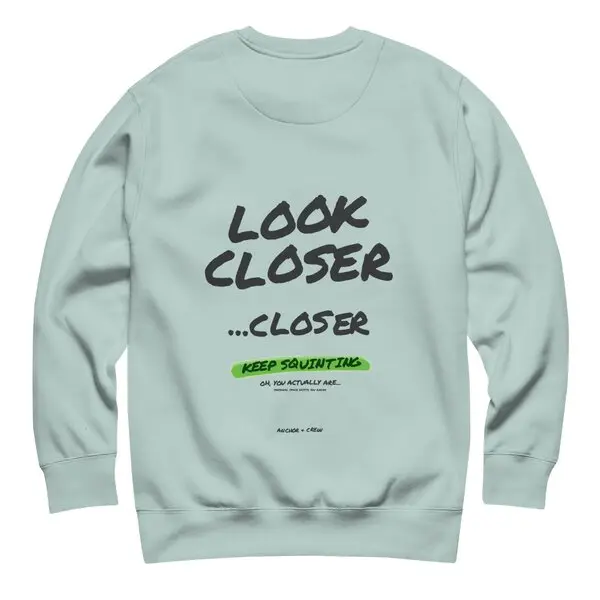 ANCHOR & CREW Organic Cotton Sweatshirt With Small Print Annotations - Blue