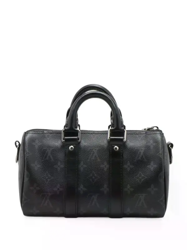 LOUIS VUITTON Monogram Eclipse Reverse Keepall Bandouliere 25 Satchel