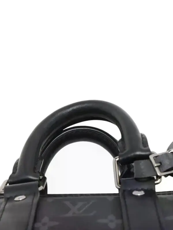 LOUIS VUITTON Monogram Eclipse Reverse Keepall Bandouliere 25 Satchel