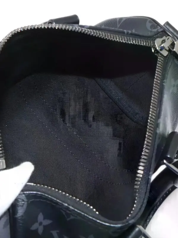 LOUIS VUITTON Monogram Eclipse Reverse Keepall Bandouliere 25 Satchel