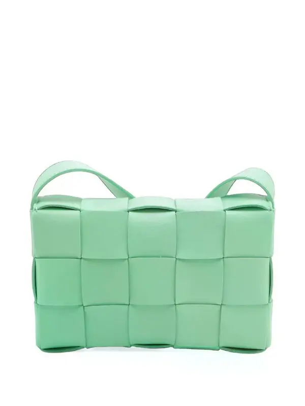 Bottega Veneta Small Nappa Intrecciato Cassette Crossbody Bag - Green