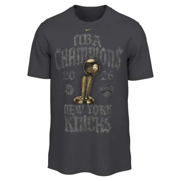Nike New York Knicks 2025-26 Nba Champions Basketball Locker Room T-shirt - Grey