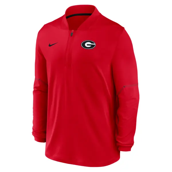 Nike Georgia Sideline Dri-fit College 1/2-zip Top - Red