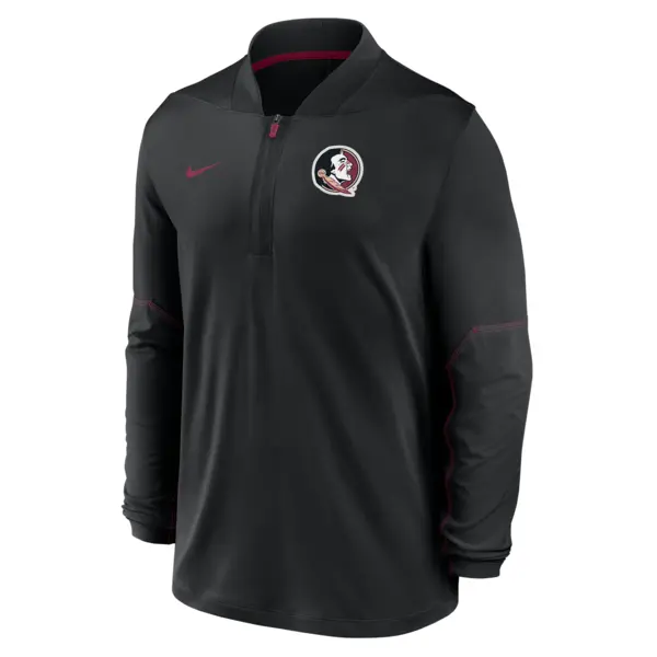 Nike Florida State Sideline Dri-fit College 1/2-zip Top - Black