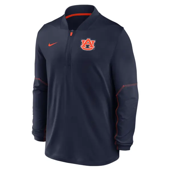 Nike Auburn Sideline Dri-fit College 1/2-zip Top - Blue