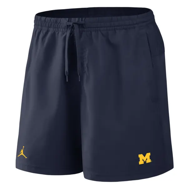 JORDAN Brand Michigan Primetime Primary Logo Dri-fit College Form Shorts - Blue
