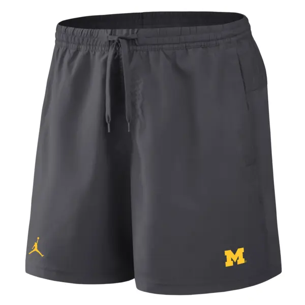 JORDAN Michigan Primetime Primary Logo Dri-fit College Form Shorts - Grey
