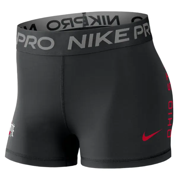 Nike Pro Dri-fit College Mid-rise Shorts - Black